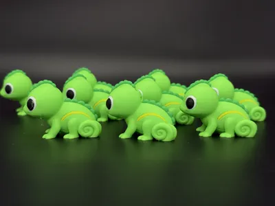 Melo – Tiny Chibi Chameleon - Free 3D Print Model - MakerWorld