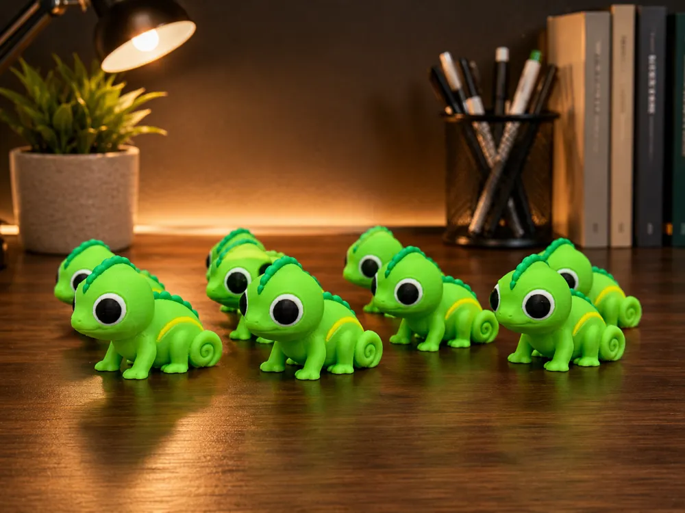 Melo – Tiny Chibi Chameleon - Free 3D Print Model - MakerWorld