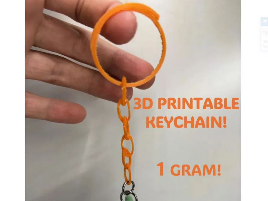 3D Printable Keychain (1 gram!) - Free 3D Print Model - MakerWorld
