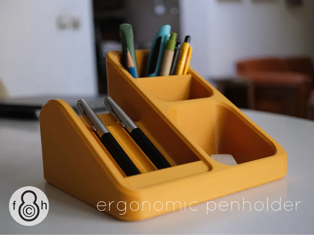 Ergonomic Penholder (L&R) by fhDesign MakerWorld: Download Free 3D Models