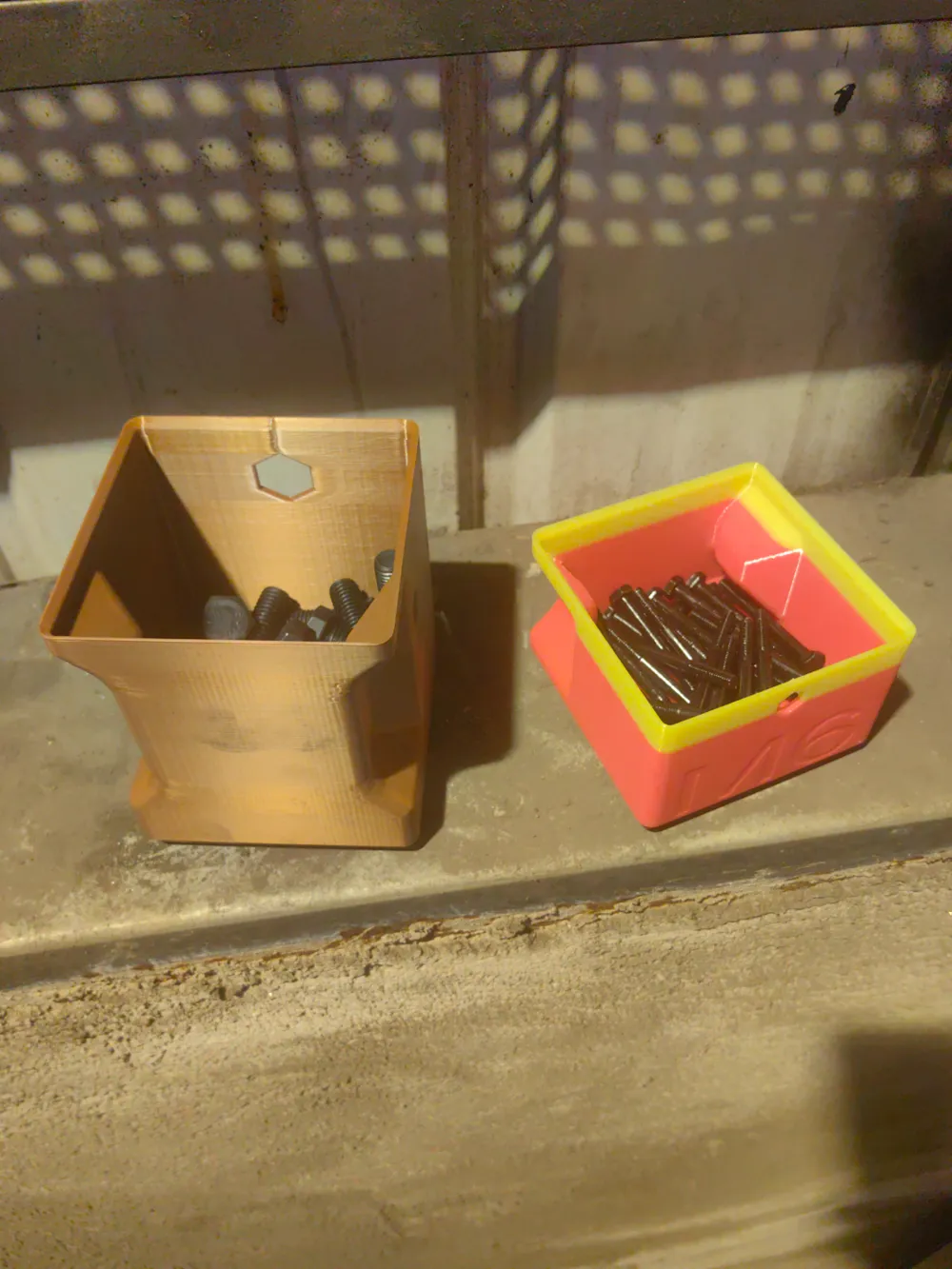 Stackable Screw Bins by ToonMakerWorld: Download Free 3D Models