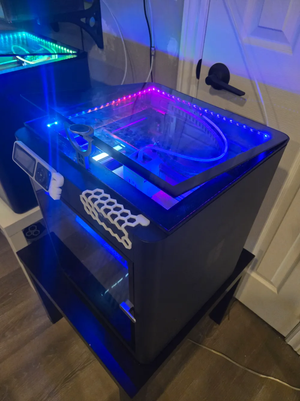 X1 P1 LED w/ Top Glass Ventilation Riser Cut Out by nweishar - MakerWorld