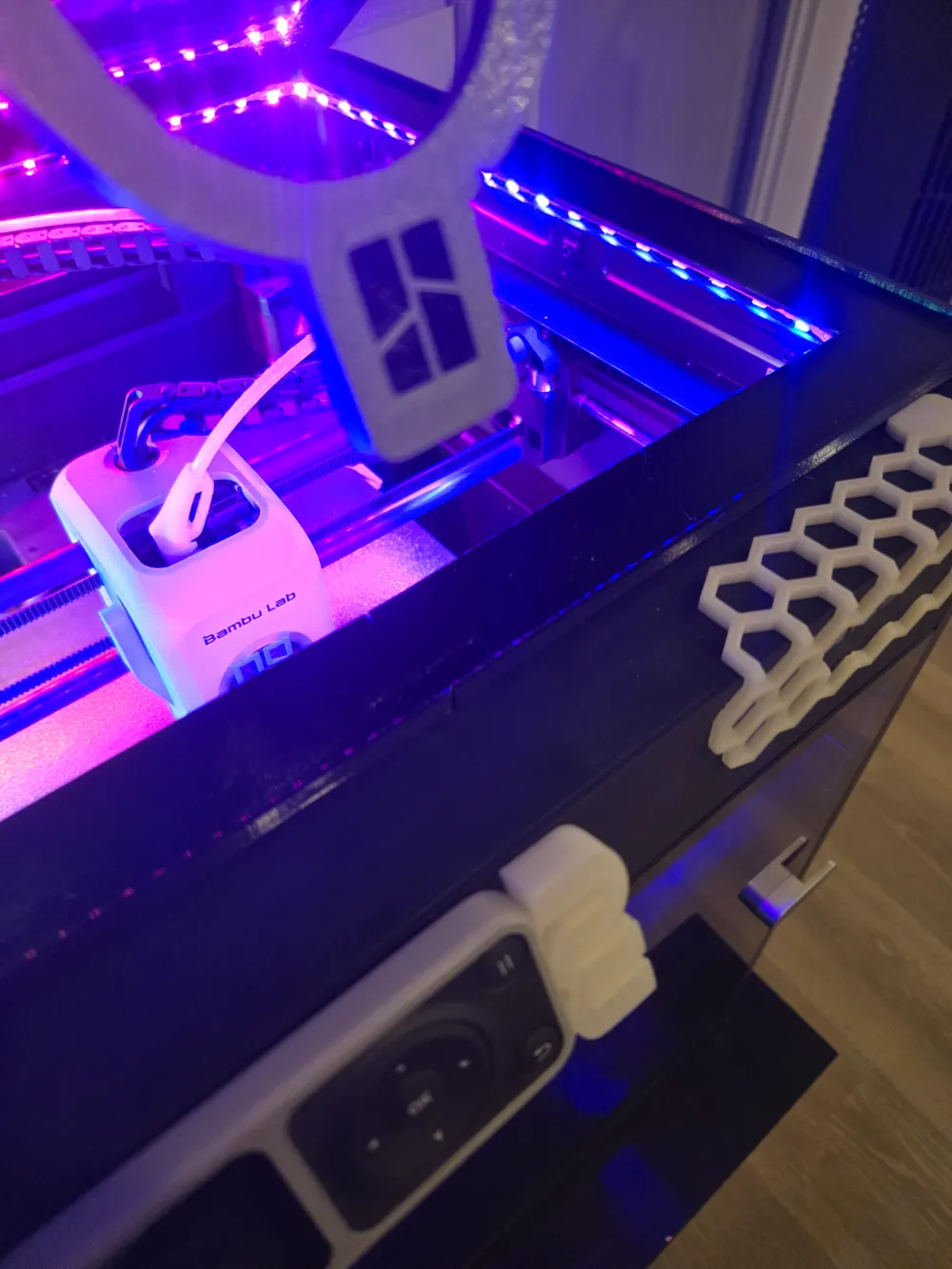 X1 P1 LED w/ Top Glass Ventilation Riser Cut Out by nweishar - MakerWorld