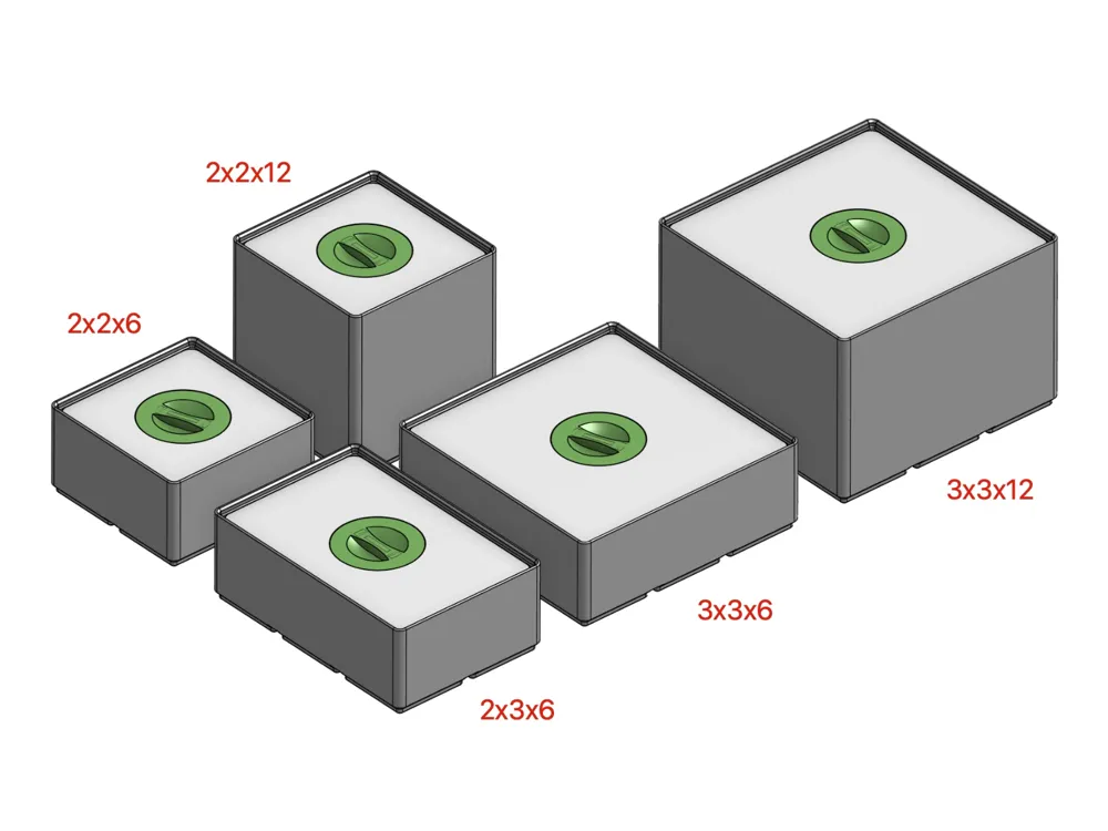 Gridfinity Twist Lock Box (Stackable) by Kong 3D MakerWorld: Download ...