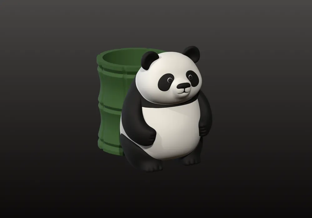Panda Pen Holder No AMS - Free 3D Print Model - MakerWorld