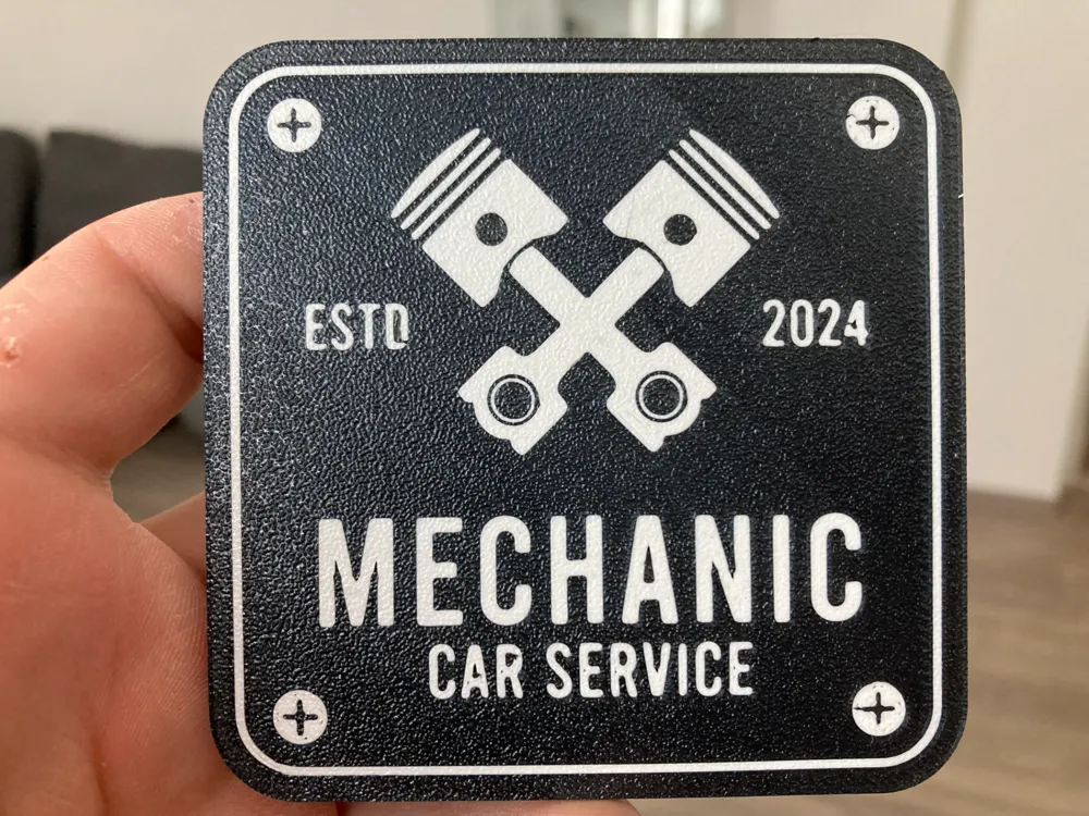 Mechanic car service coaster by jakubhroch - MakerWorld