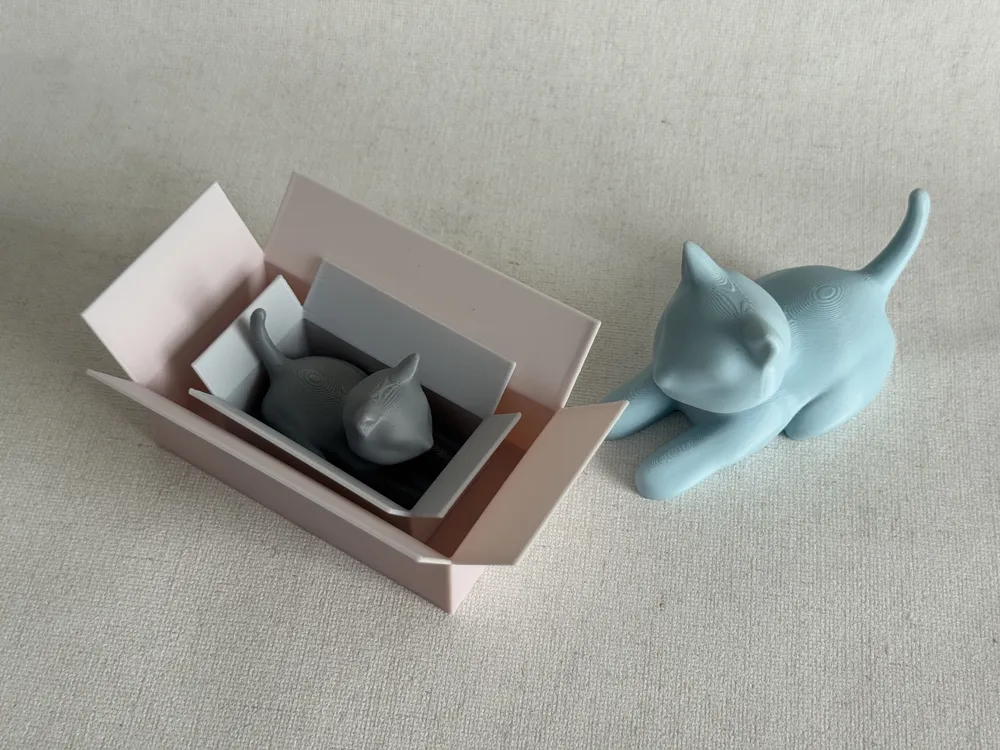 Cat and box - Free 3D Print Model - MakerWorld
