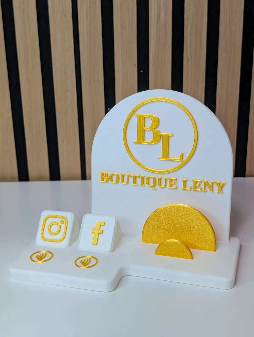 Custom Logo Dual NFC Stand and Card Holder - Free 3D Print Model ...