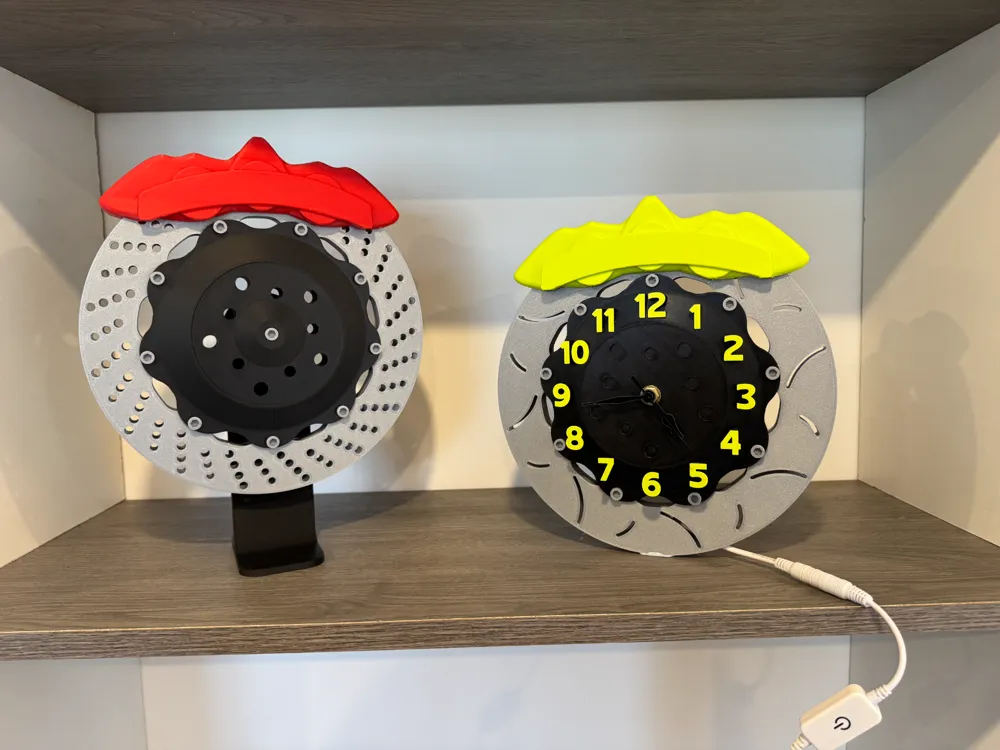 Brake Disc Wall Clock and Light - Free 3D Print Model - MakerWorld