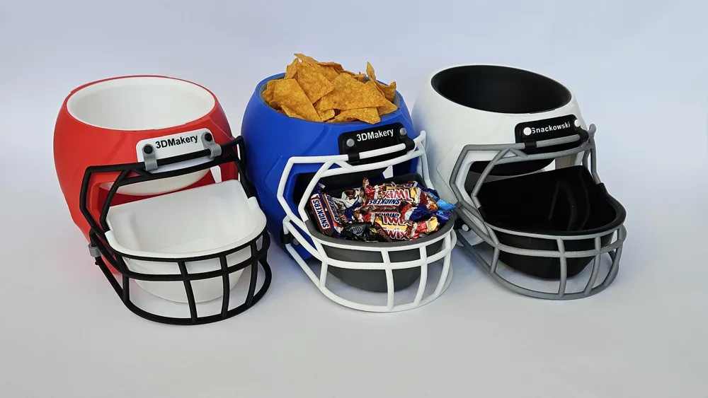 NFL Football Snack helmet - Free 3D Print Model - MakerWorld
