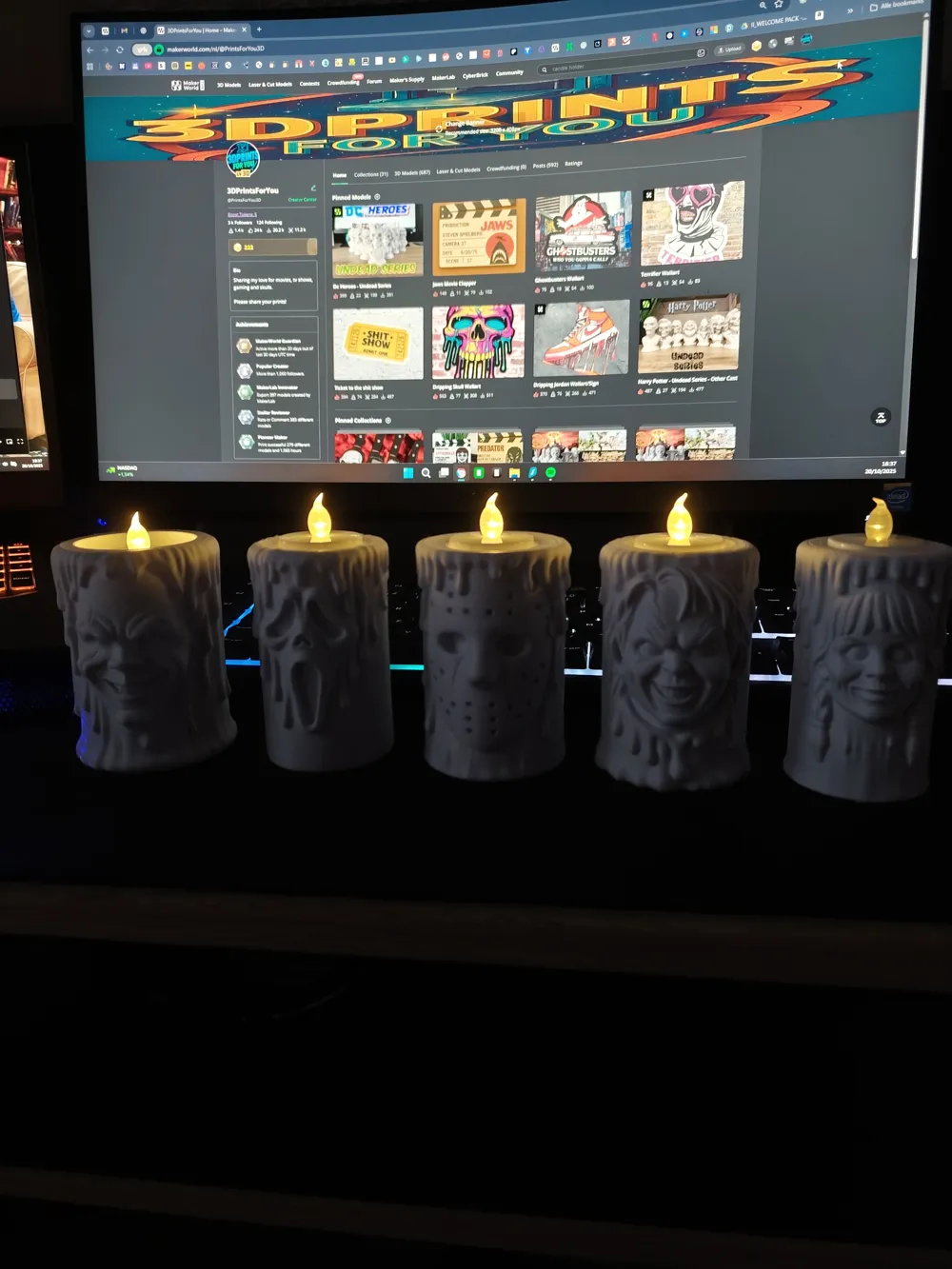 Horror Candle Set - Free 3D Print Model - MakerWorld