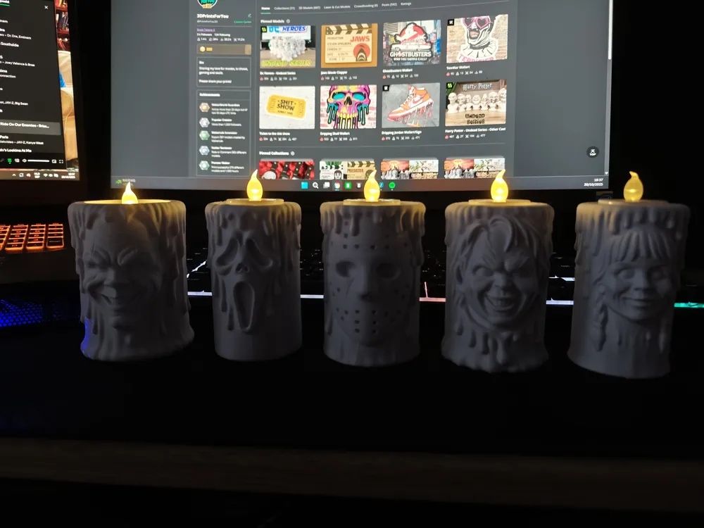Horror Candle Set - Free 3D Print Model - MakerWorld