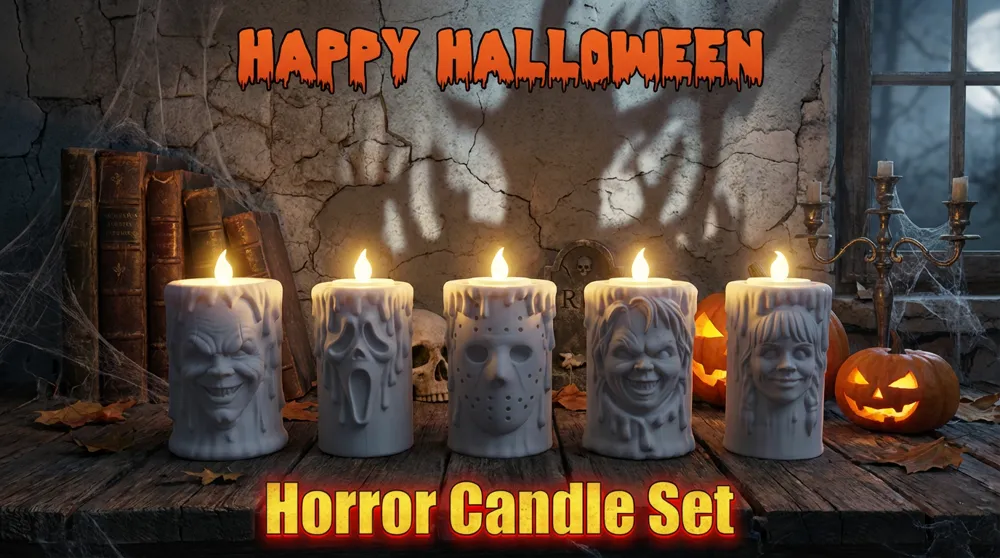 Horror Candle Set - Free 3D Print Model - MakerWorld