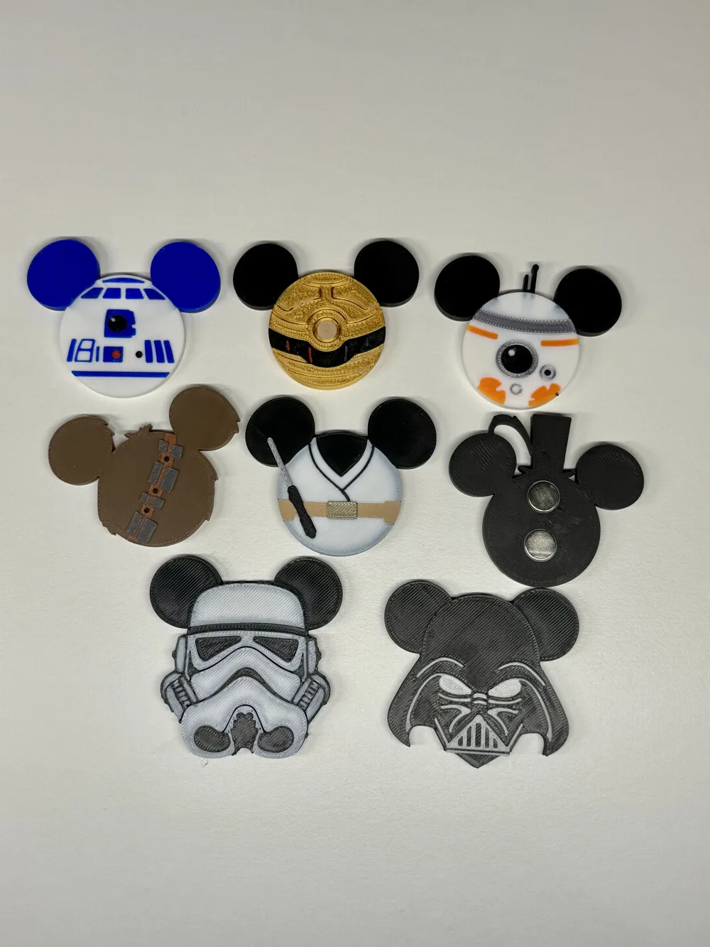 Star Wars Mickey Head Magnets - Free 3D Print Model - MakerWorld