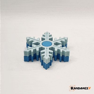 Snowflake Fidget Spinner (Classic Decorated) by Randomizy - MakerWorld