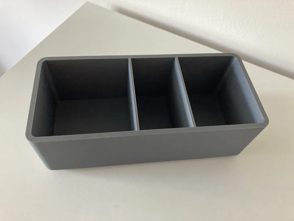 Stylish 3-Compartment Organizer Box - Free 3D Print Model - MakerWorld