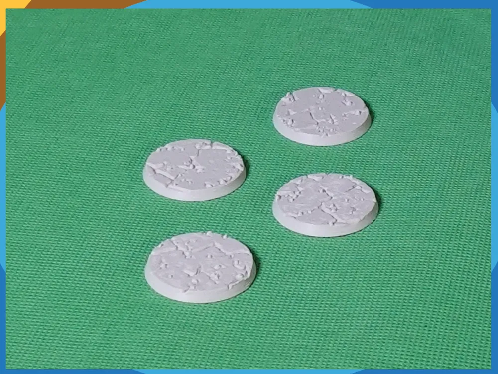 Cracked Mud style, 28mm base, Round set - Free 3D Print Model - MakerWorld