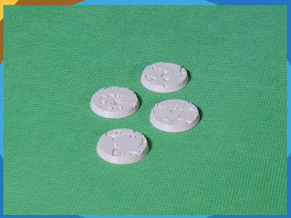 Cracked Mud style, 28mm base, Round set - Free 3D Print Model - MakerWorld