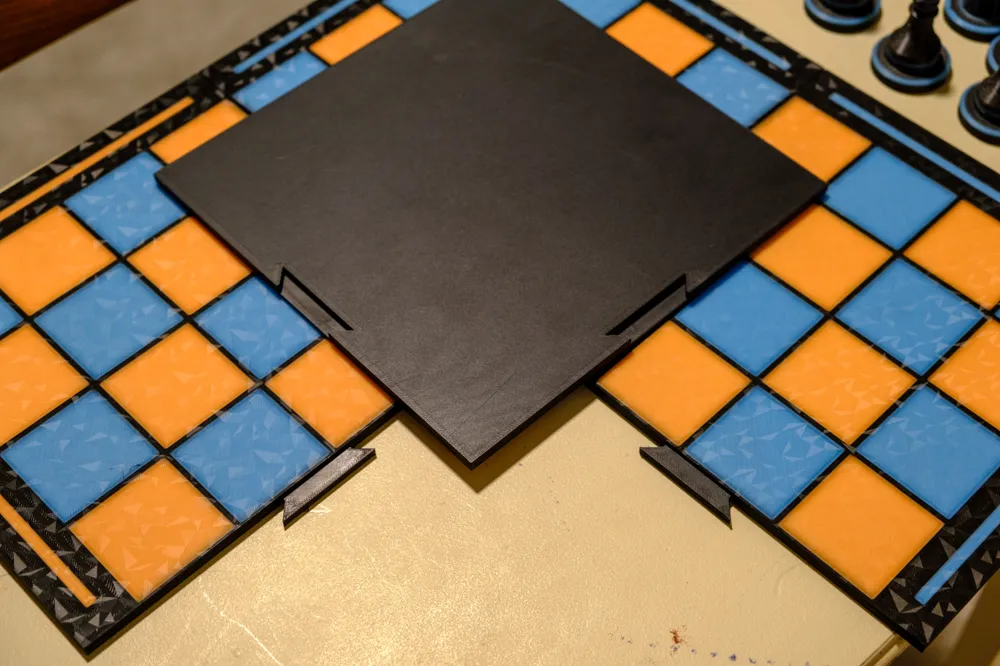 TRON themed Chess Board (Glow In the Dark) by CreeaFabra - MakerWorld