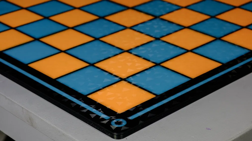TRON themed Chess Board (Glow In the Dark) by CreeaFabra - MakerWorld