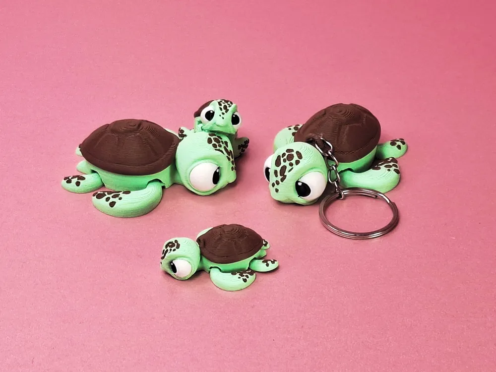 Cute Sea Turtle Articulated - Free 3D Print Model - MakerWorld