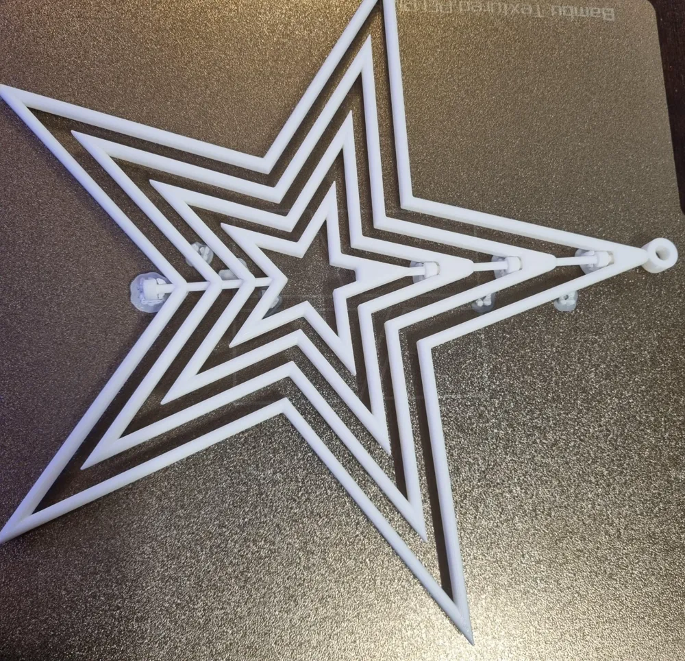 Christmas Star (print in place) movable by maker.bamboo - MakerWorld