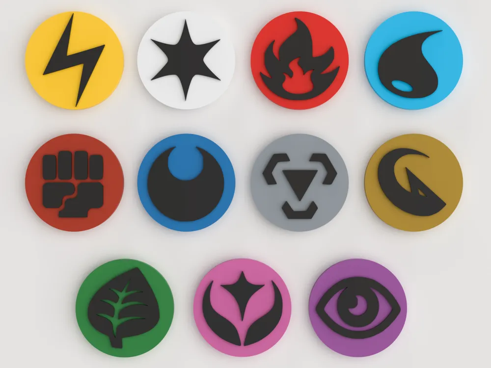 Pokemon Energy Tokens by P4trik MakerWorld: Download Free 3D Models