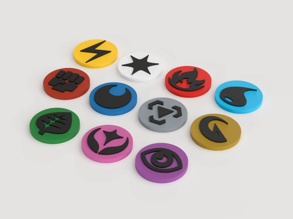 Pokemon Energy Tokens by P4trik MakerWorld: Download Free 3D Models