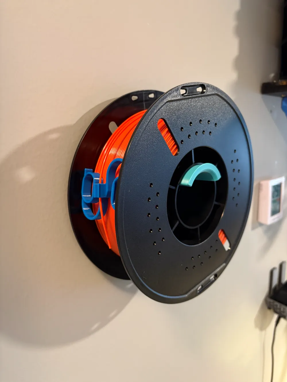 Wall Mounted Filament Spool Holder - Command Strip - Free 3D Print ...