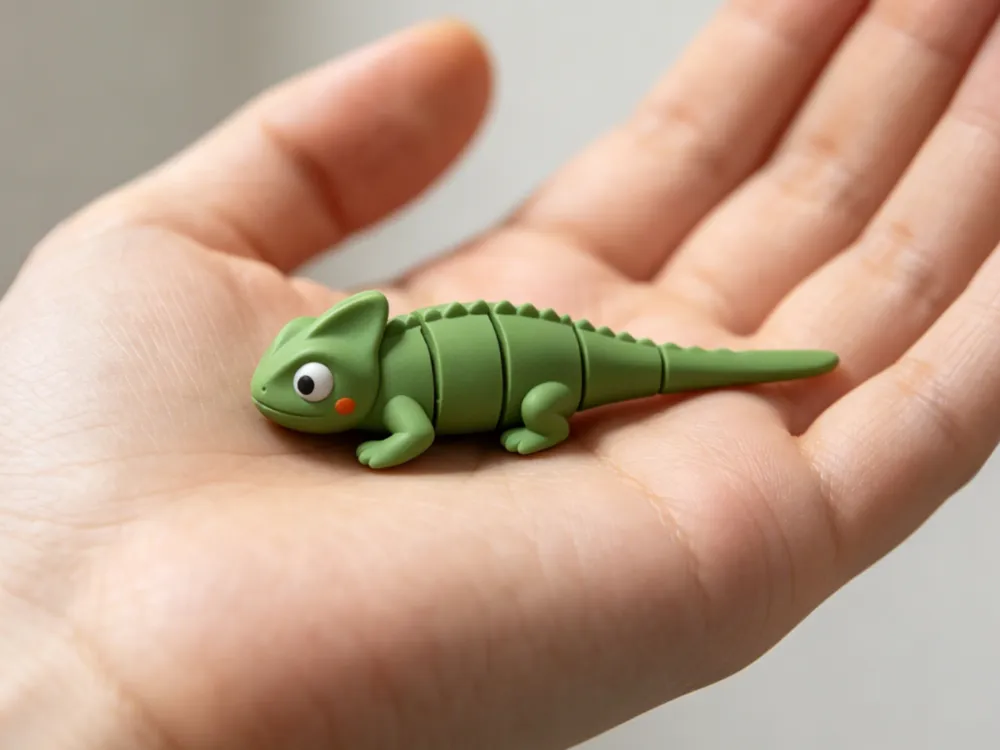 Cute Chameleon - Articulated Animal - Movable Children's Fidget Toy ...