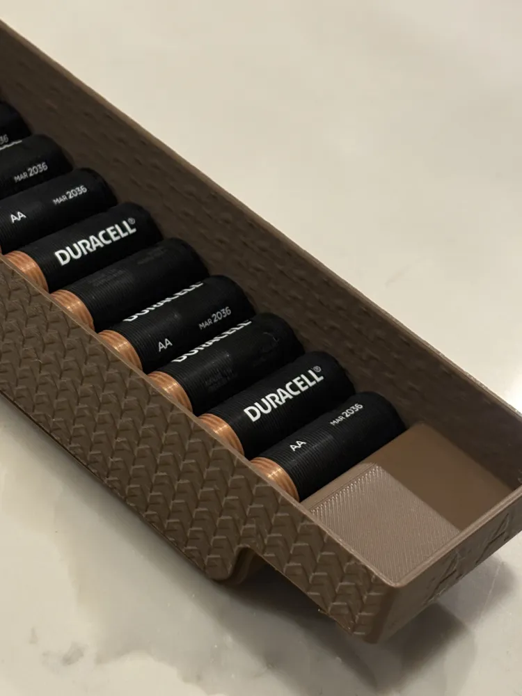AA Battery Organizer - Free 3D Print Model - MakerWorld