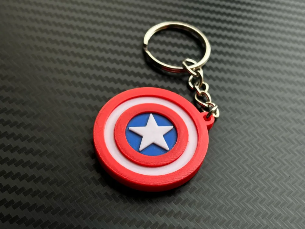 Captain America Keychain by Patrilipeo MakerWorld: Download Free 3D Models