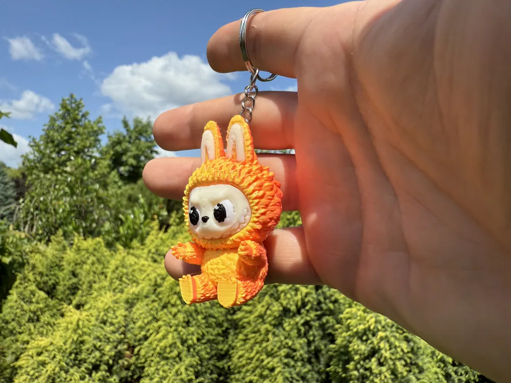 钥匙扣Labubu 3D打印模型 (5.5厘米) 来自 Rush MakerWorld：免费下载 3D 模型