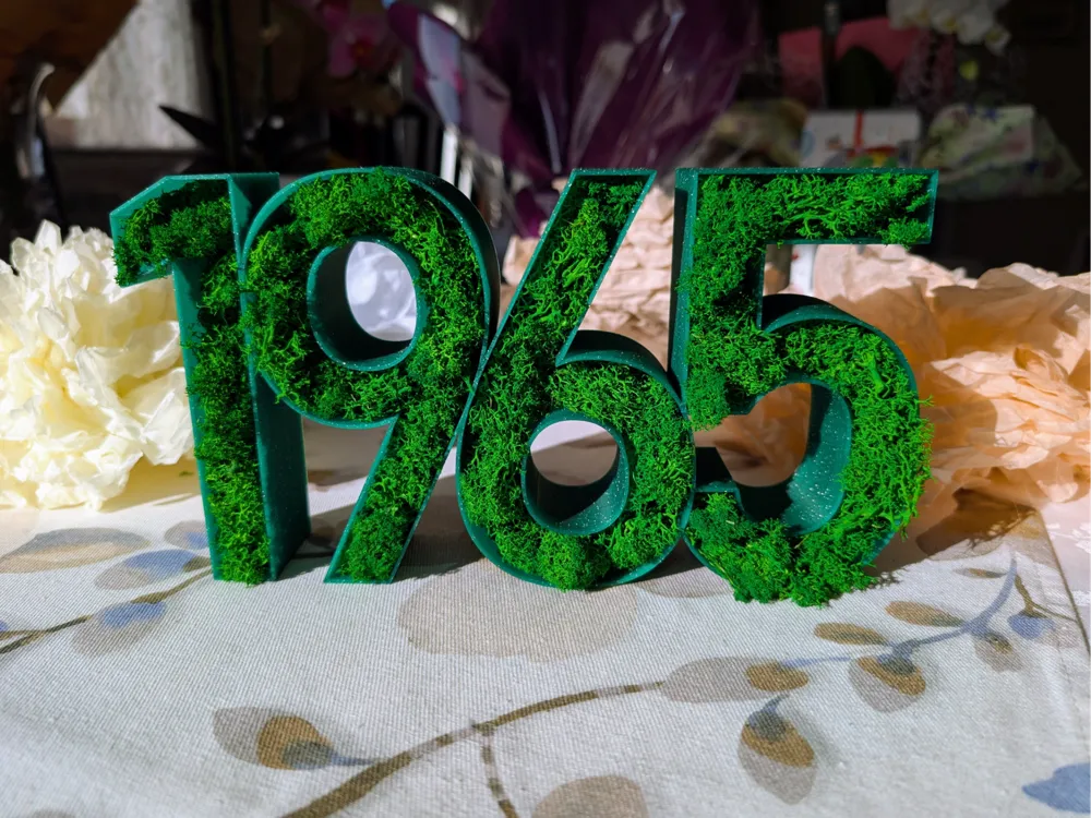 Number 1965 Moss Birthday - Free 3D Print Model - MakerWorld