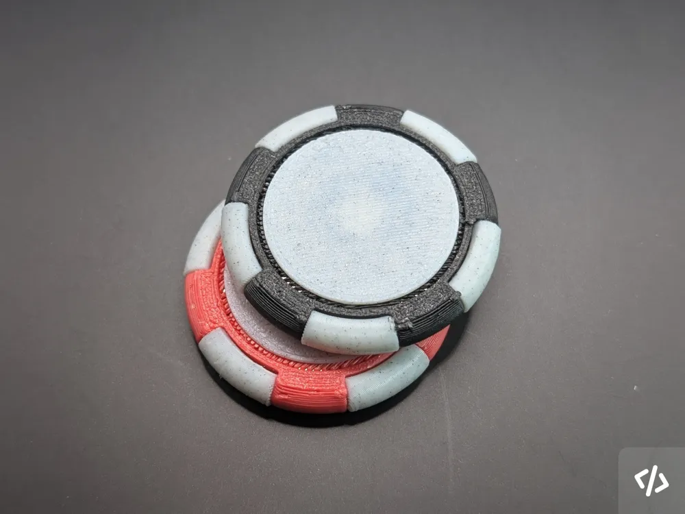 NO AMS Poker Chip flipper fidget - Free 3D Print Model - MakerWorld