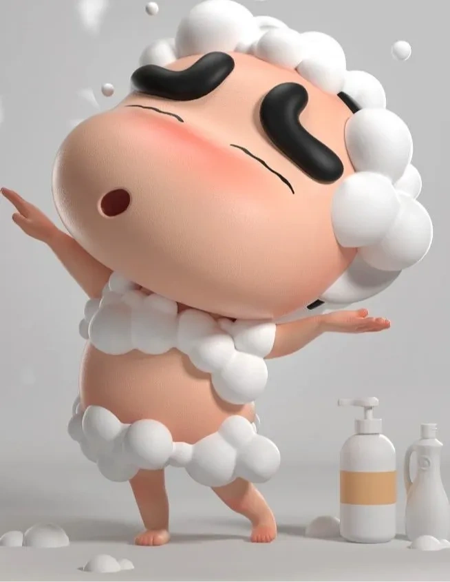 Q Version Crayon Shin-chan Bathing by 微创模玩MakerWorld: Download Free 3D ...