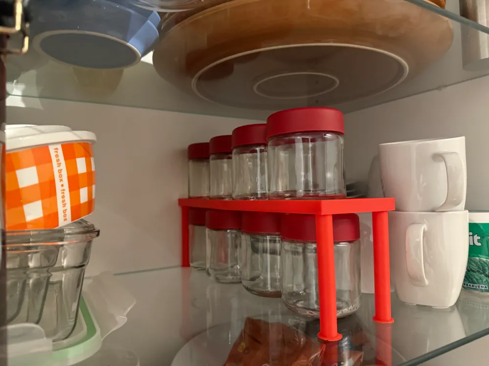 Yogurt jar shelf for the kitchen cabinet. by twopeople - MakerWorld