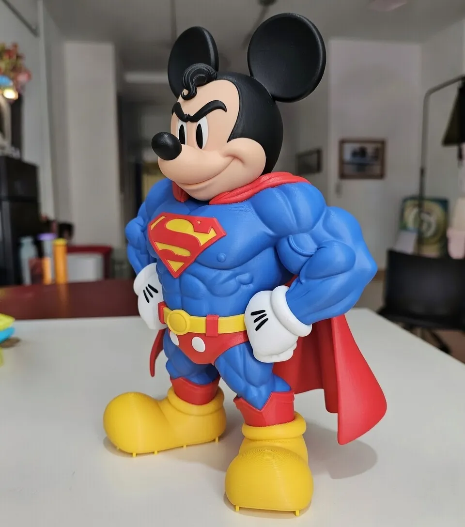 Super Mickey Mouse ( No ams-multiparts/3mf/Slt ) - Free 3D Print Model ...