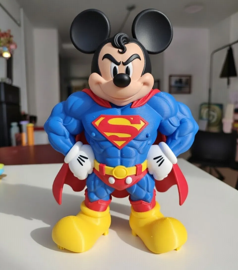 Super Mickey Mouse ( No ams-multiparts/3mf/Slt ) - Free 3D Print Model ...