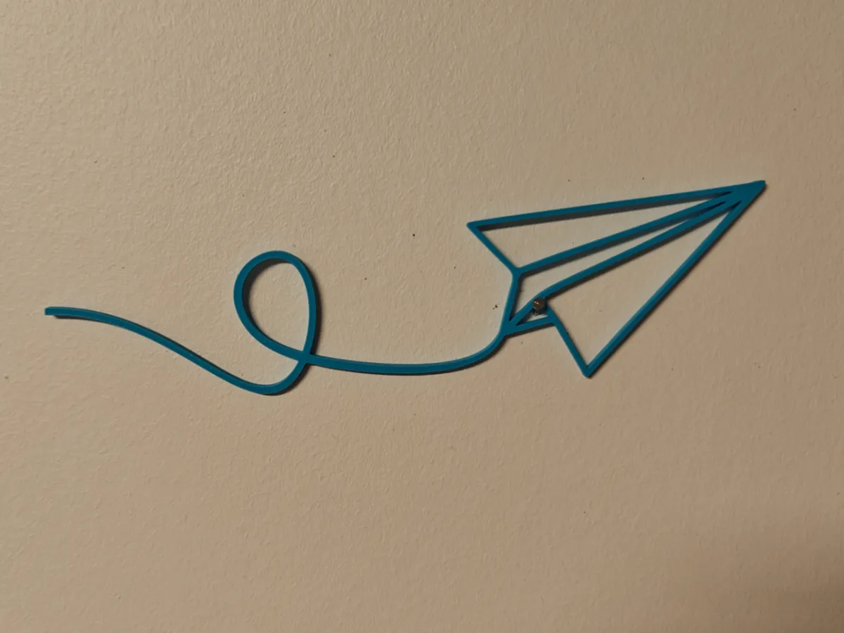 Paper plane line art - Free 3D Print Model - MakerWorld
