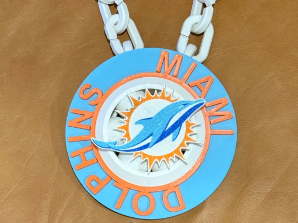 Miami Dolphins Spinner Chain by jckrenrut MakerWorld: Download Free 3D ...
