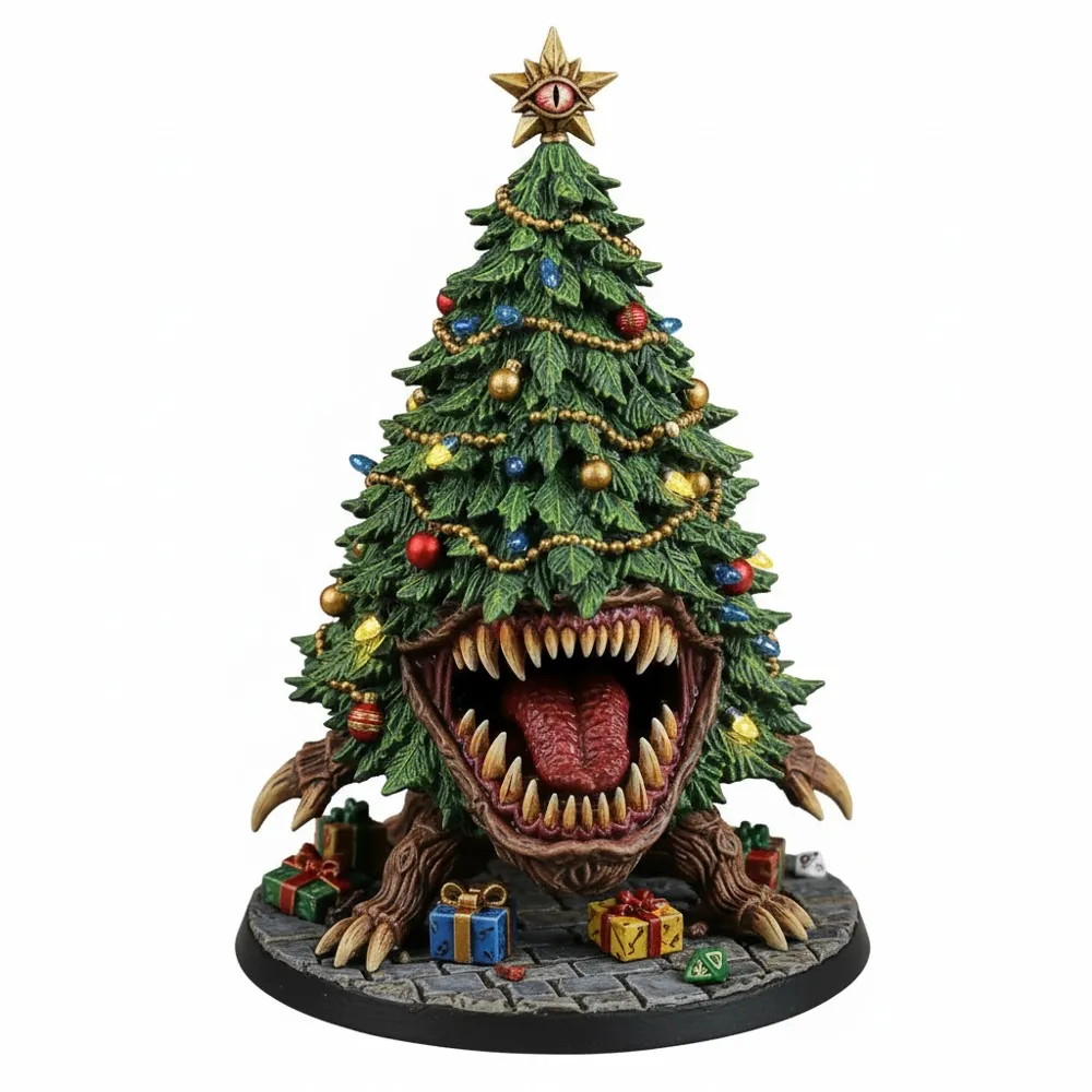 Mimic Christmas Tree D&D Miniature (60mm) by sorgioM MakerWorld ...