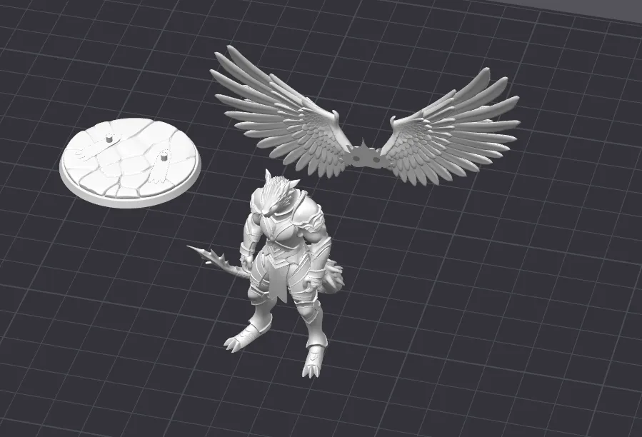 DND - Dragonborn with wings - Free 3D Print Model - MakerWorld