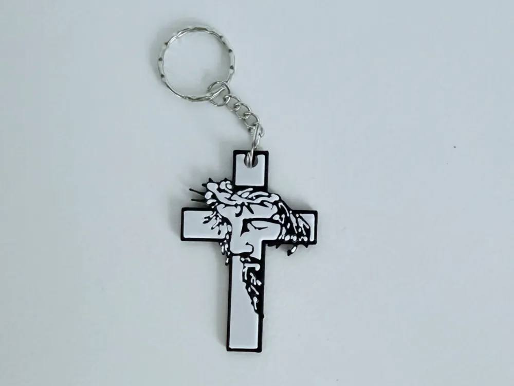 Jesus Cross Keychain – Christian Crucifix 3D - Free 3D Print Model ...