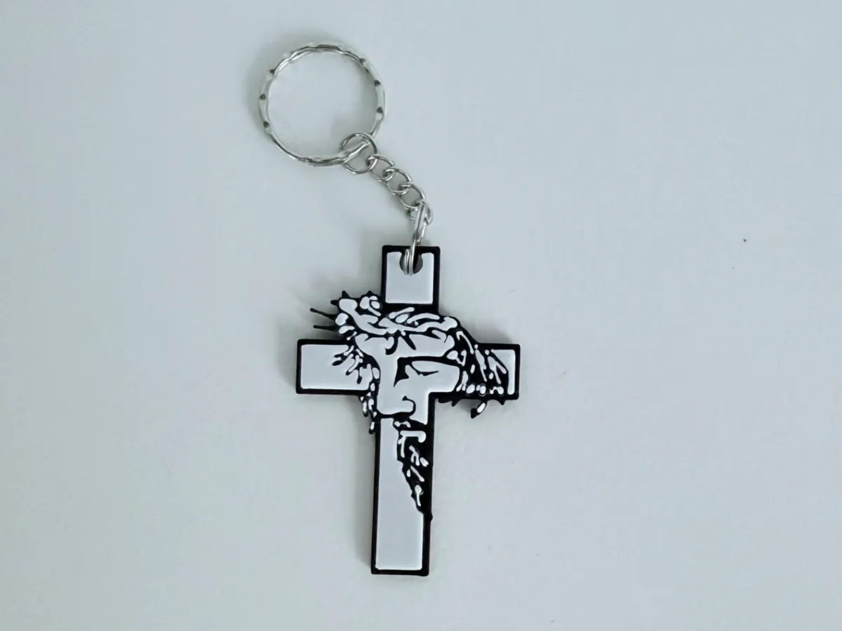 Jesus Cross Keychain – Christian Crucifix 3D - Free 3D Print Model ...