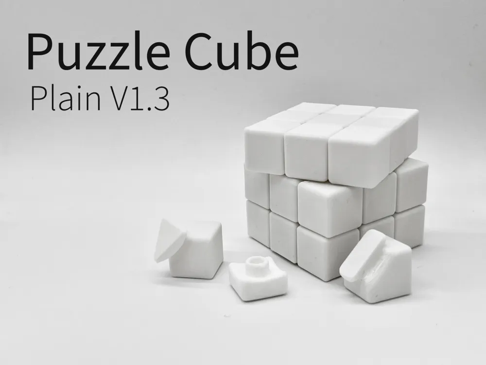 V1.3 Rubik Cube Style Puzzle Plain 3x3x3 - Free 3D Print Model - MakerWorld