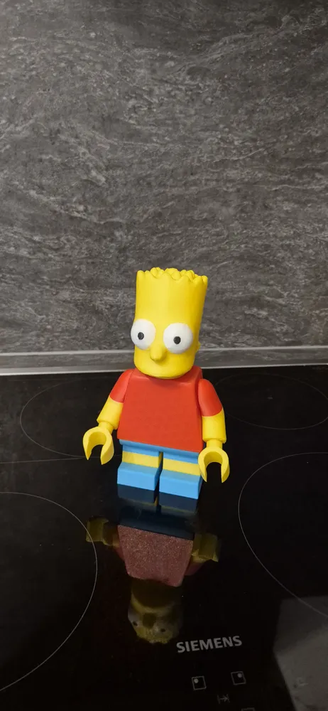 Brick Man Simpsons - Bart - 500% - Free 3D Print Model - MakerWorld