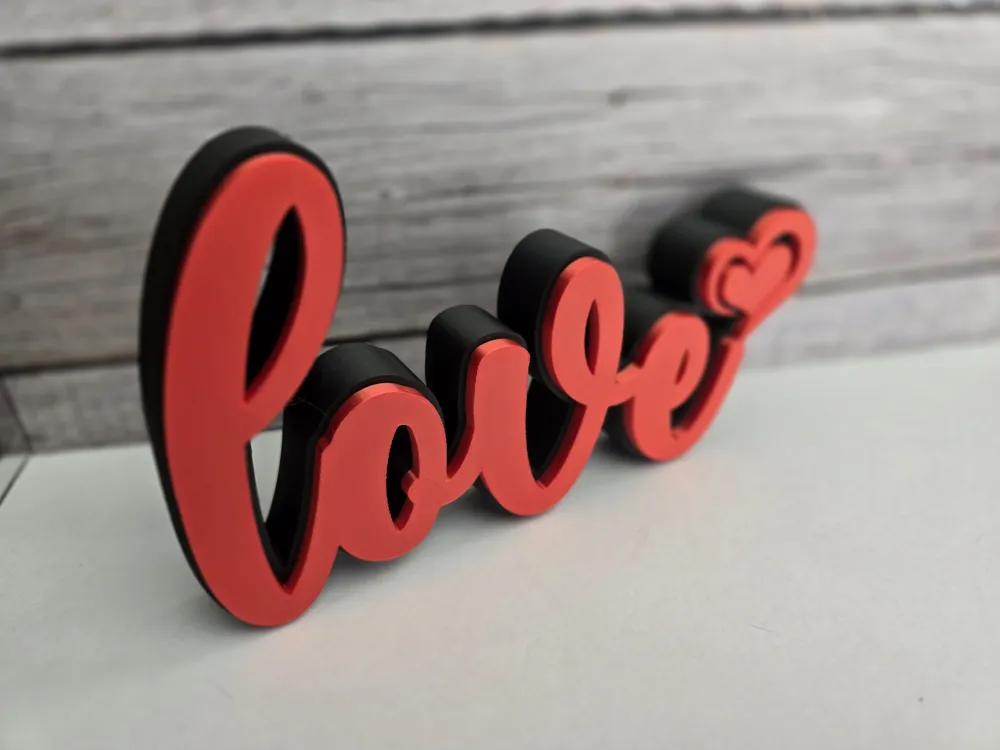Love Sign (1) - Free 3D Print Model - MakerWorld