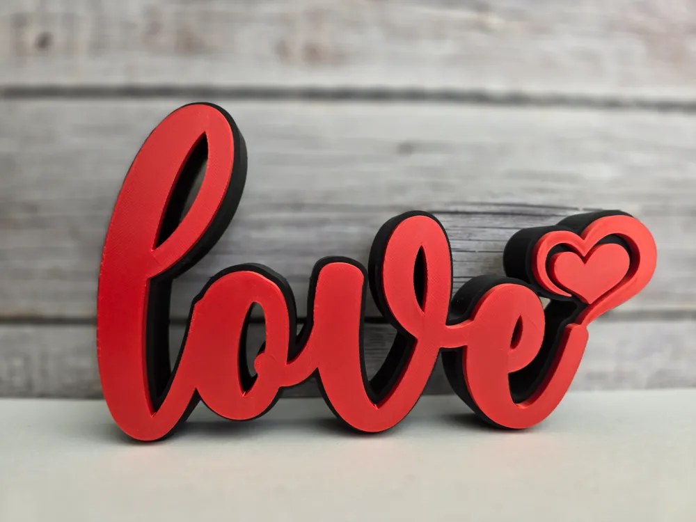 Love Sign (1) - Free 3D Print Model - MakerWorld