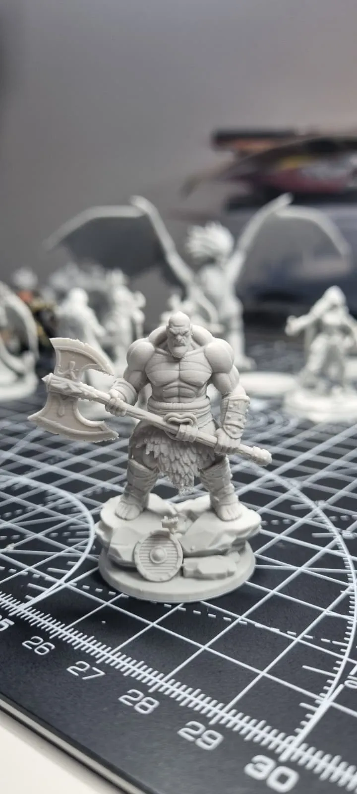Barbarian Goliath D&D Miniature (45mm) - Free 3D Print Model - MakerWorld